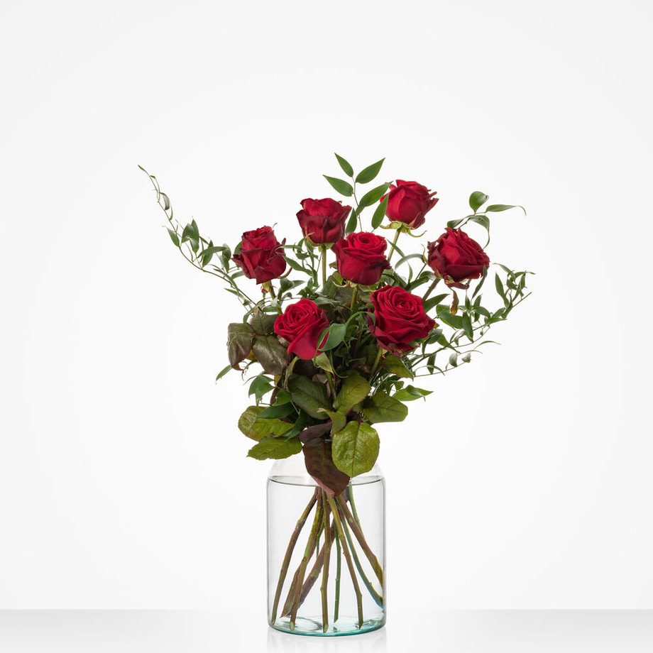 Pure romantiek | Rood rozen boeket | Fleurop